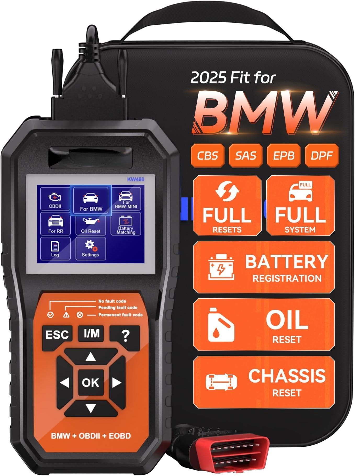 OBD2 Scanner Fit for Mini, Registration & Reset Tool for Mini, Scanner ...