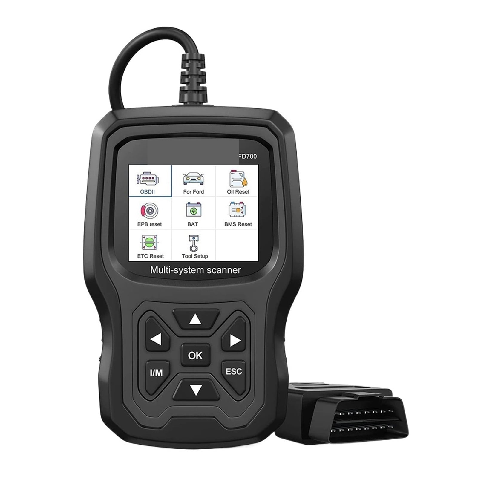 OBD2 Scanner Full System Code Reader OBD 2 With Engine ABS SRS EPB ...