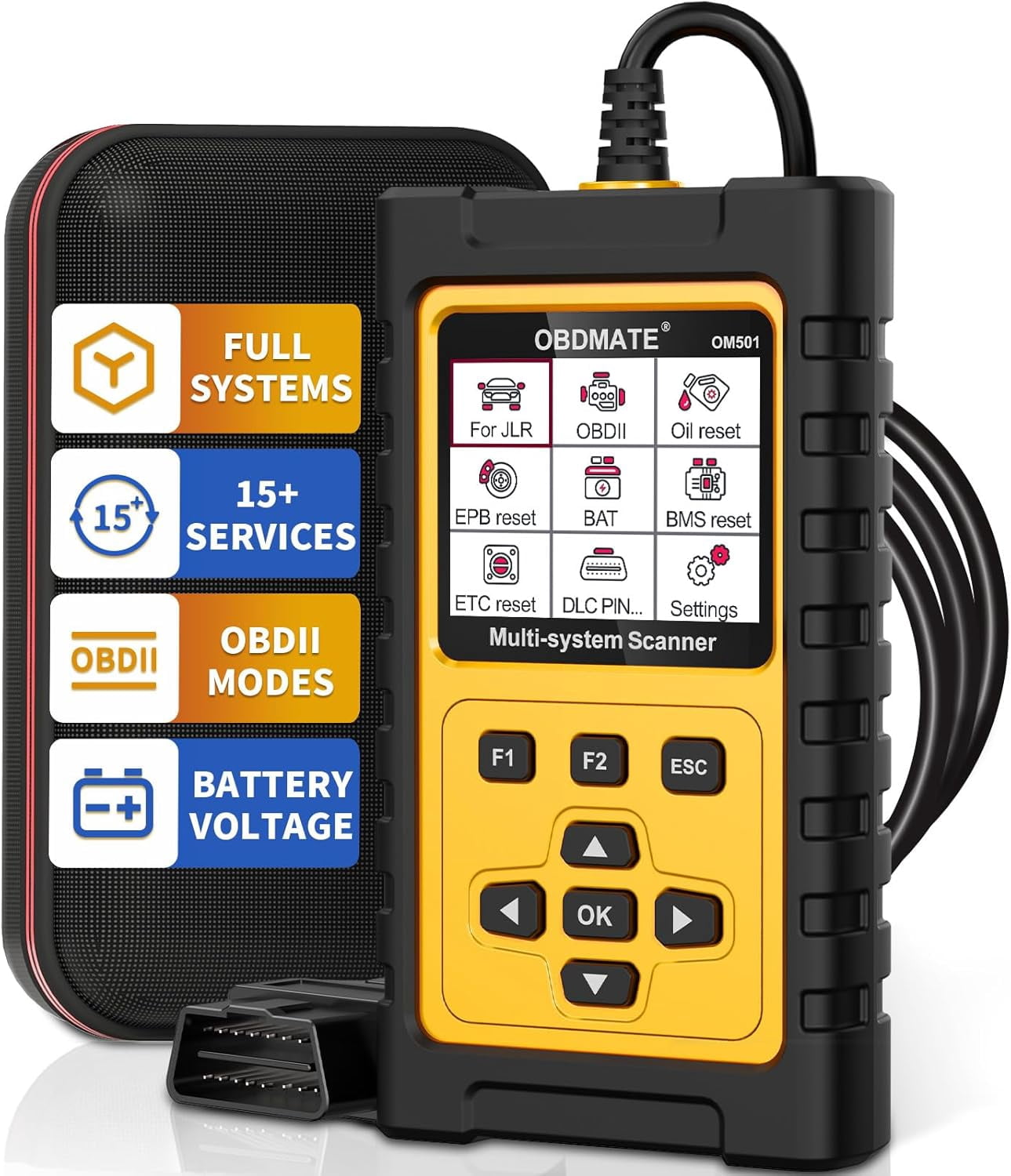 OBD2 Scanner for Jaguar/Land/Rover, All Systems Diagnostic Tool with 15 ...