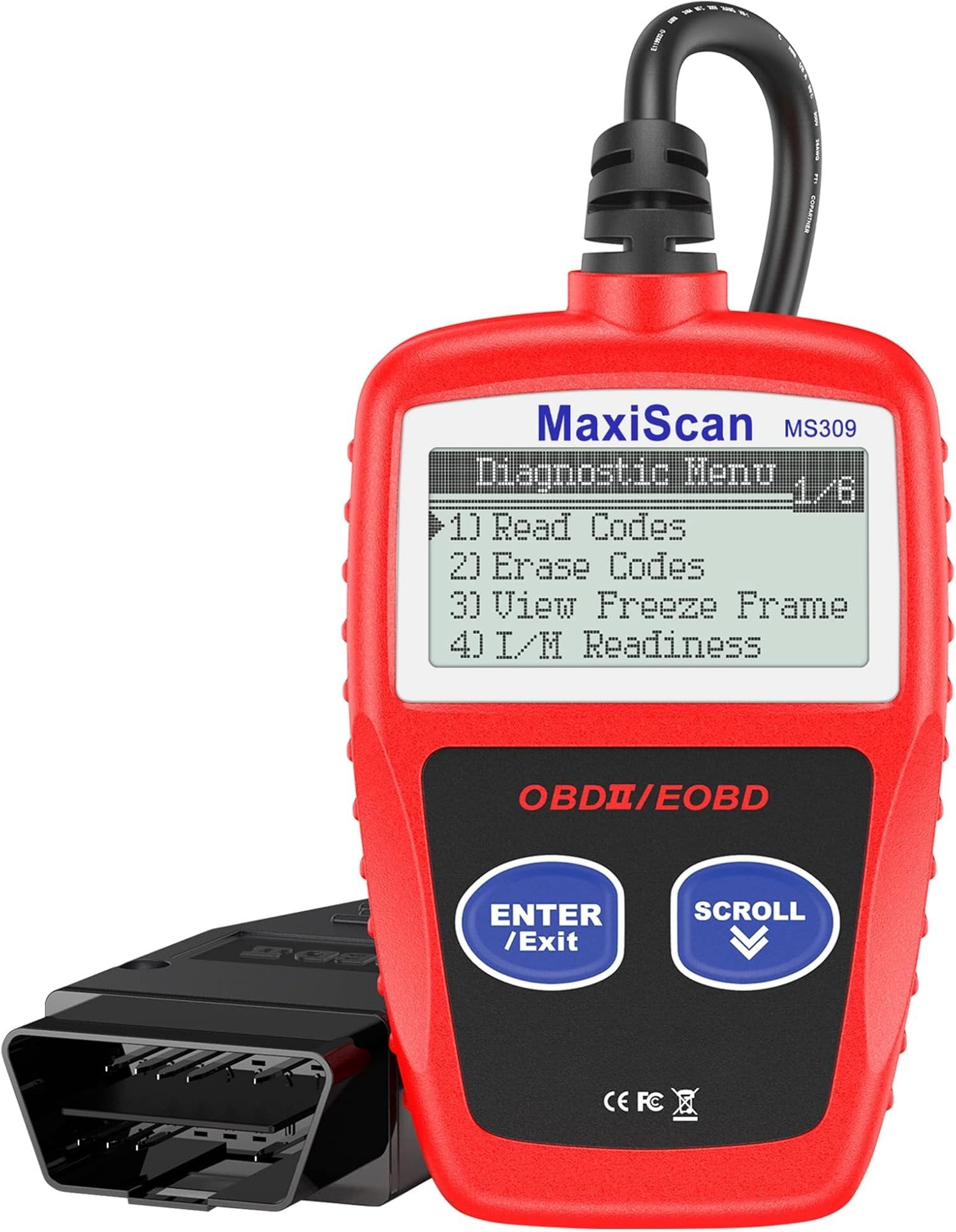 OBD2 Scanner MS309 Automotive Check Engine Code Reader, Check Status ...