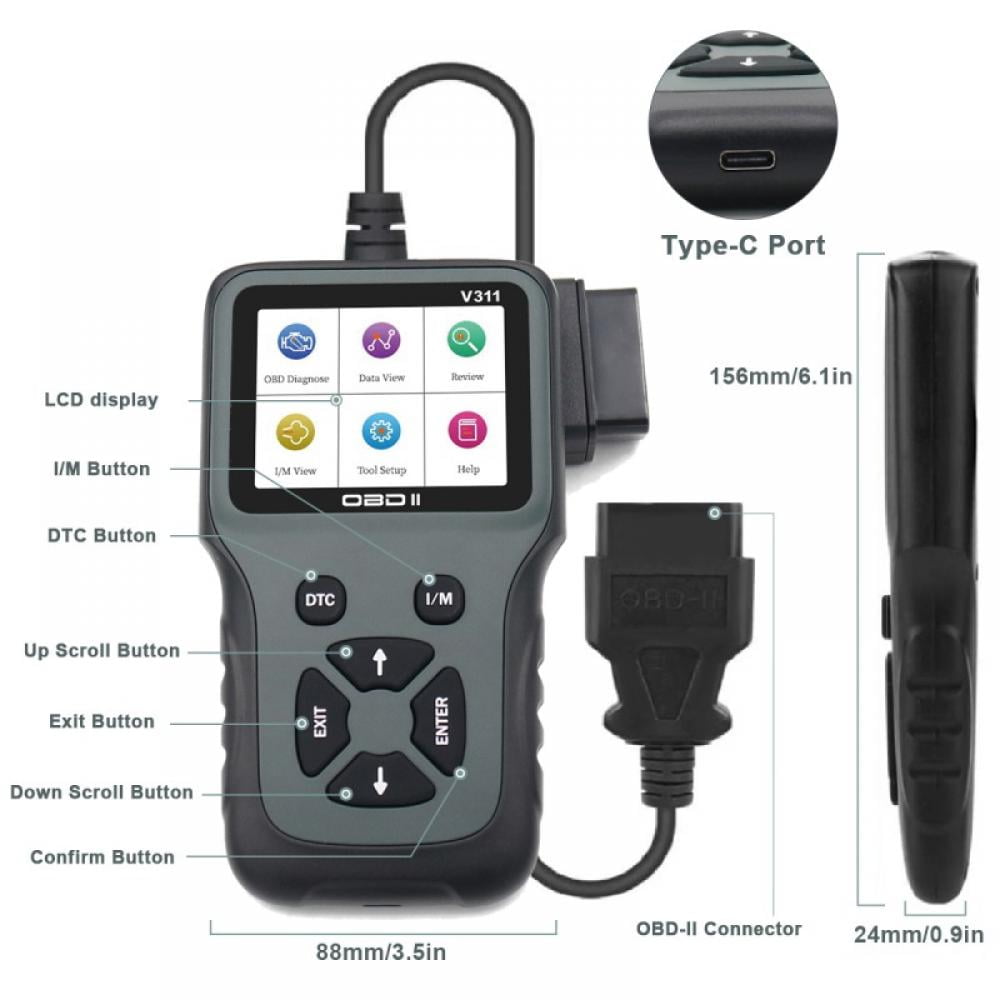 OBD2 Scanner OBD Code Reader & Scan Tools Car Engine Diagnostic Scanner ...