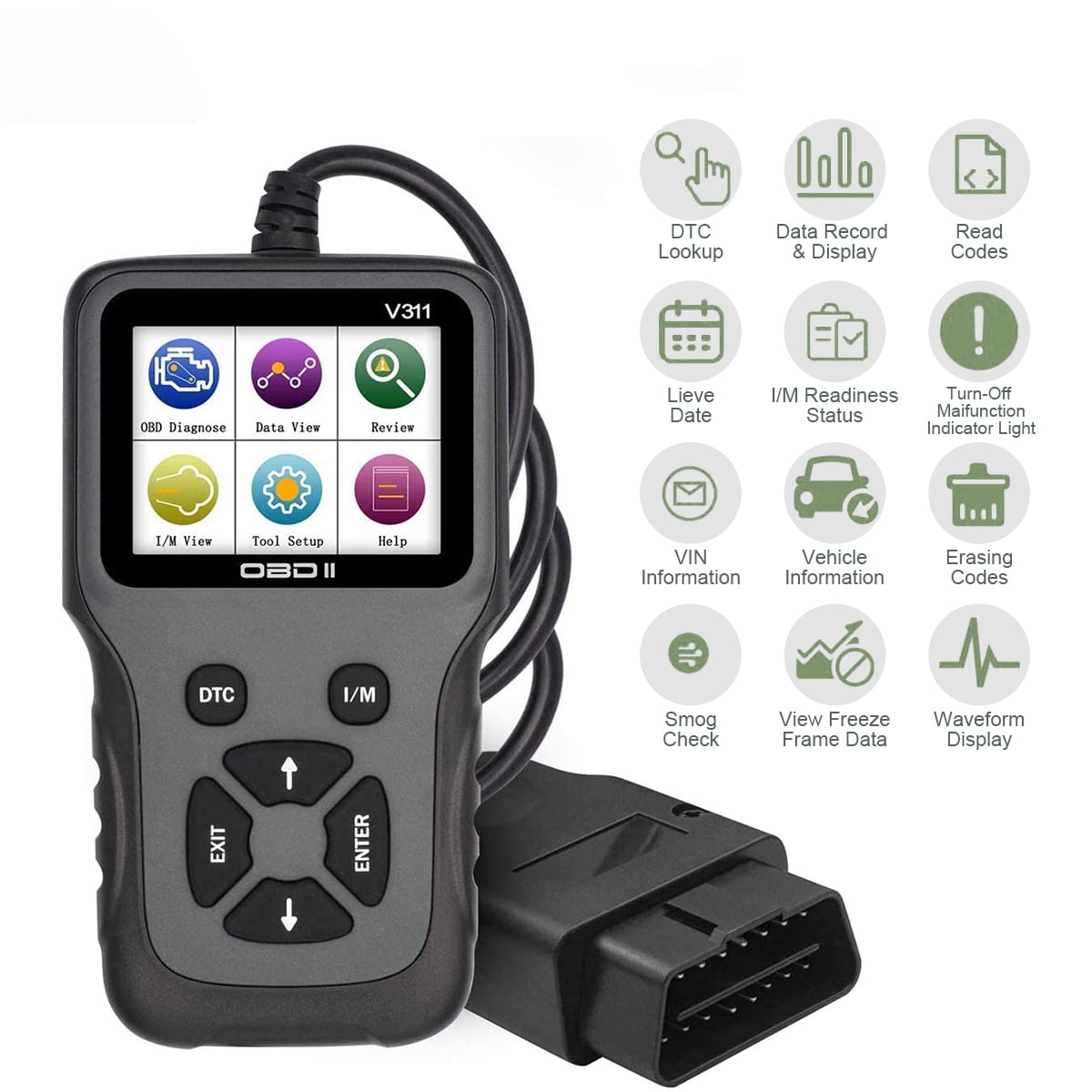 OBD2 Scanner OBD Code Reader & Scan Tools Car Engine Diagnostic Scanner ...