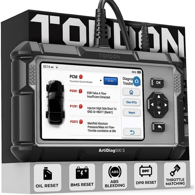 TOPDON AD500S OBD2 Full System Automotive Scanner, 2022 Upgraded Car ...