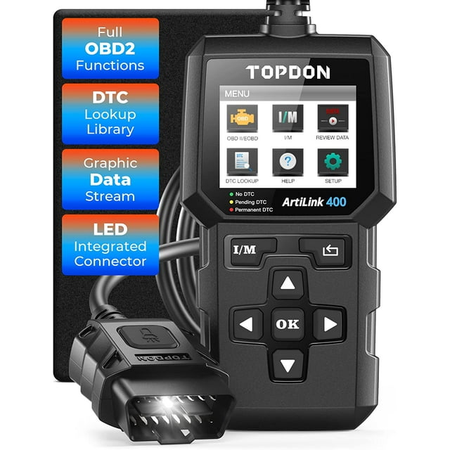 OBD2 Scanner TOPDON AL400 Car Diagnostic Code Reader Check Engine Light ...