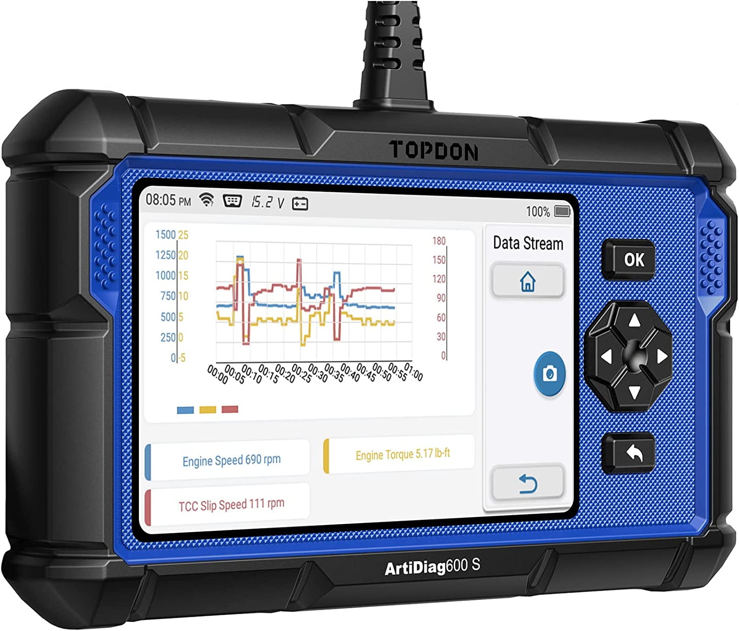TOPDON ArtiDiag600S OBD2 Full System Auto-ABS Vehicle Engine Diagnostic ...