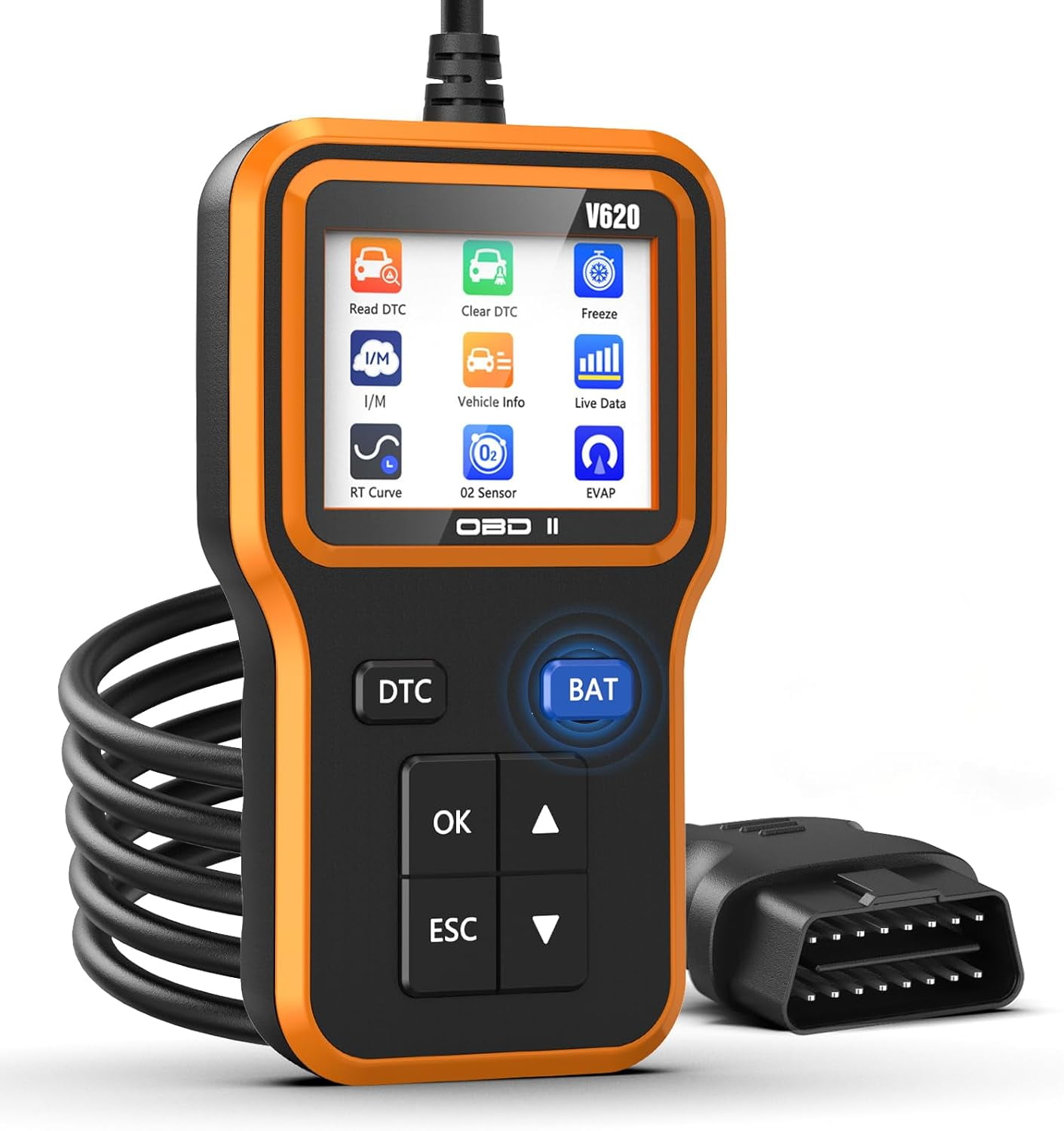 OBD2 Scanner with Upgrade Battery Tester - Diagnostic Tool for Cars ...