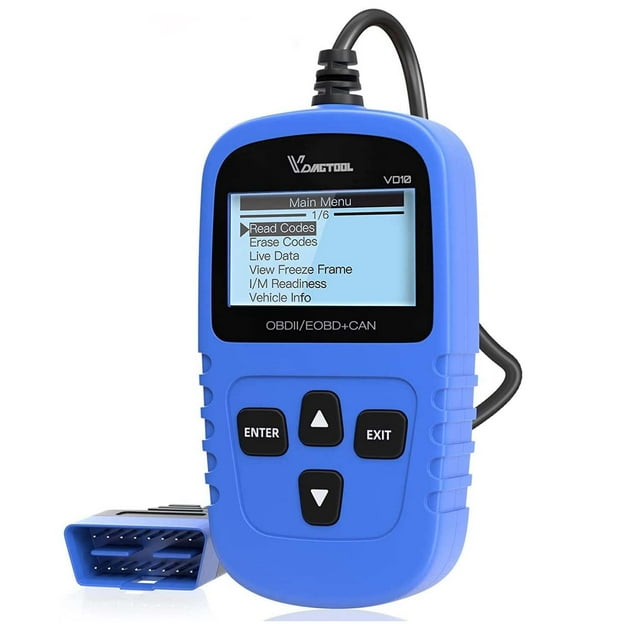 VDIAGTOOL VD10 OBD2 Scanner, Auto Automotive Vehicle Fault Code Reader ...