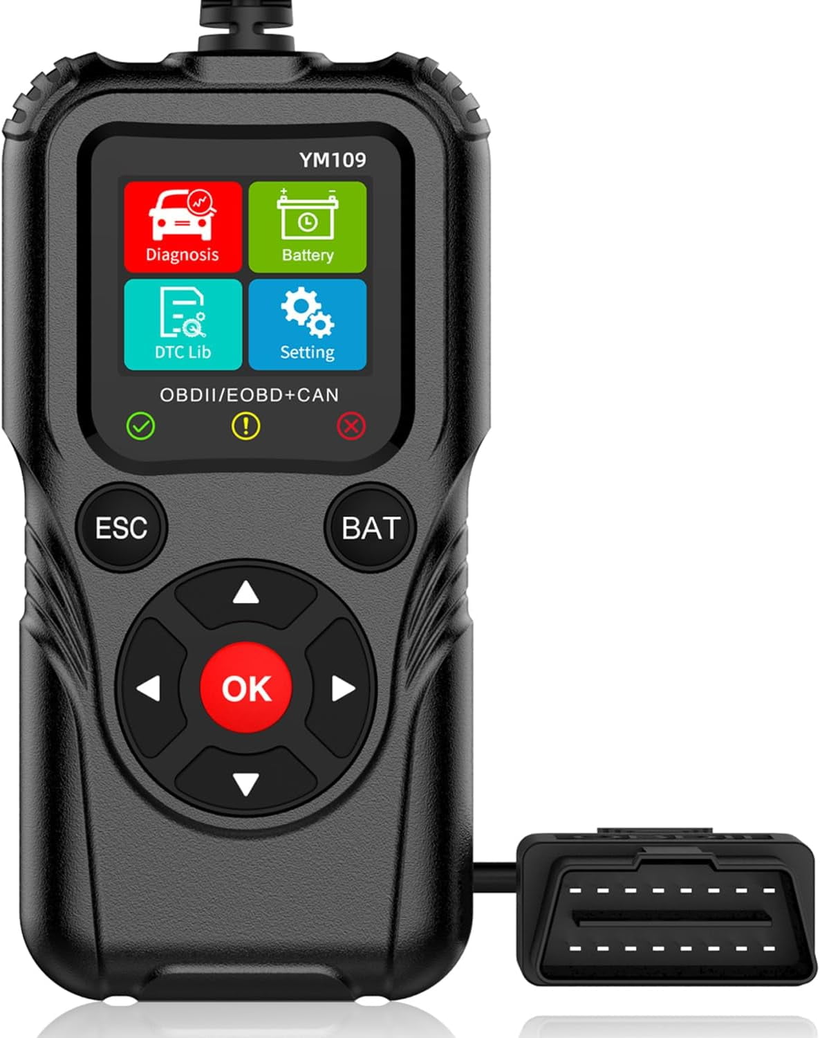 OBD2 Scanner with Tester, Code Reader for Check Engine Light, Live Data ...