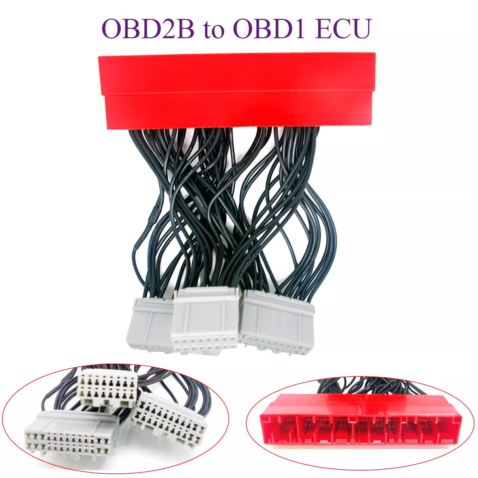 OBD2B to OBD1 ECU Jumper Conversion Harness Adapter For 1999-2000 Honda ...