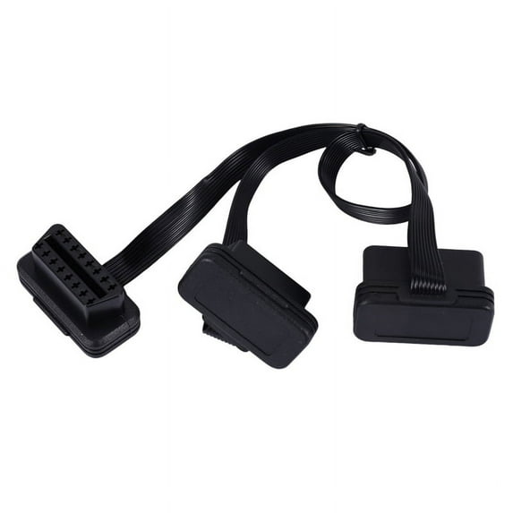 OBDII Extension Dual Connector Y Splitter OBD OBD2 16PIN Male to Female ...