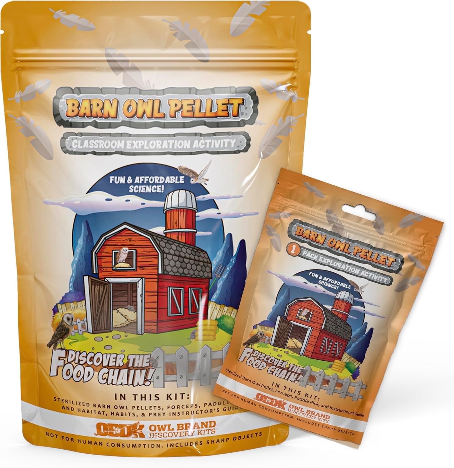 OBDK Barn Owl Pellets for Dissection - 10 Pack Jumbo Sized (2.0"-Larger ...