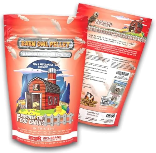 OBDK Barn Owl Pellets for Dissection - 20 Pack Small Sized (1.-1.5 ...