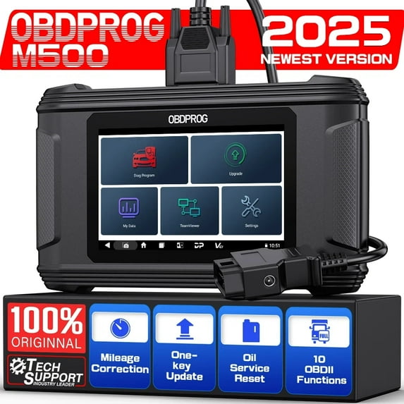 OBDPROG M500 Diagnostic Scan Tool with 5inch Touchscreen Full OBDII ...