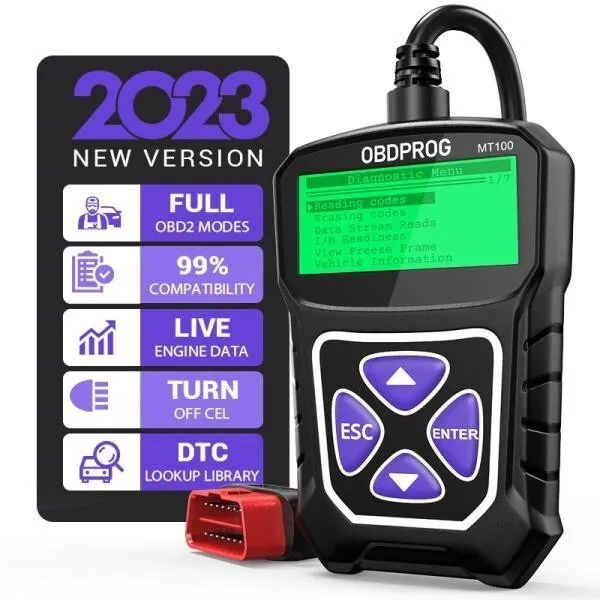 OBDPROG MT100 OBD2 Scanner Car Code Reader EOBD Scanner Automotive ...