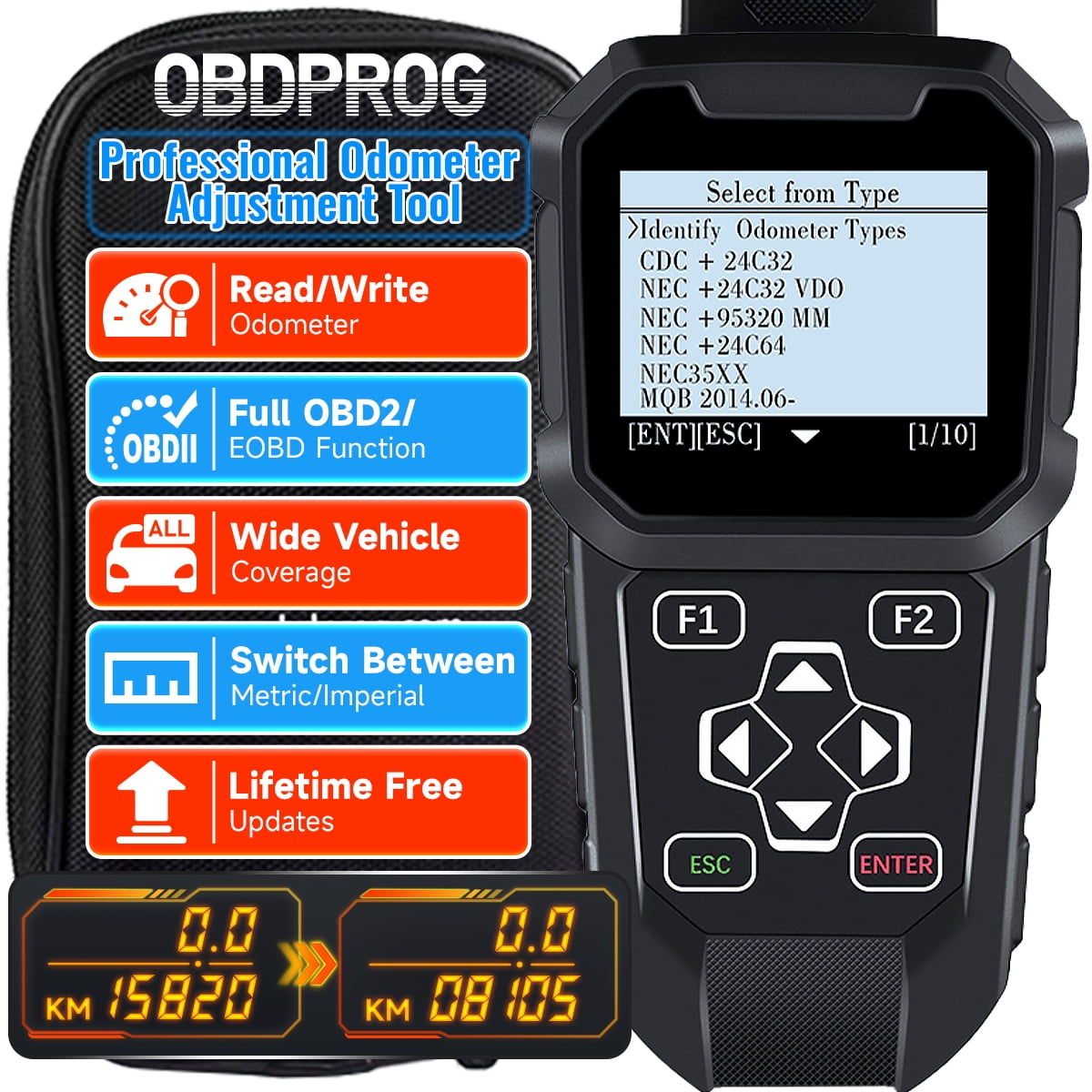 OBDPROG MT401 Auto OBDII Cluster Calibration & Diagnostic Tool ...