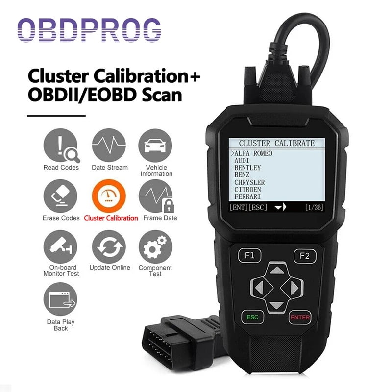 OBDPROG MT401 OBD2 Scanner for Instrument Cluster Adjustment ...