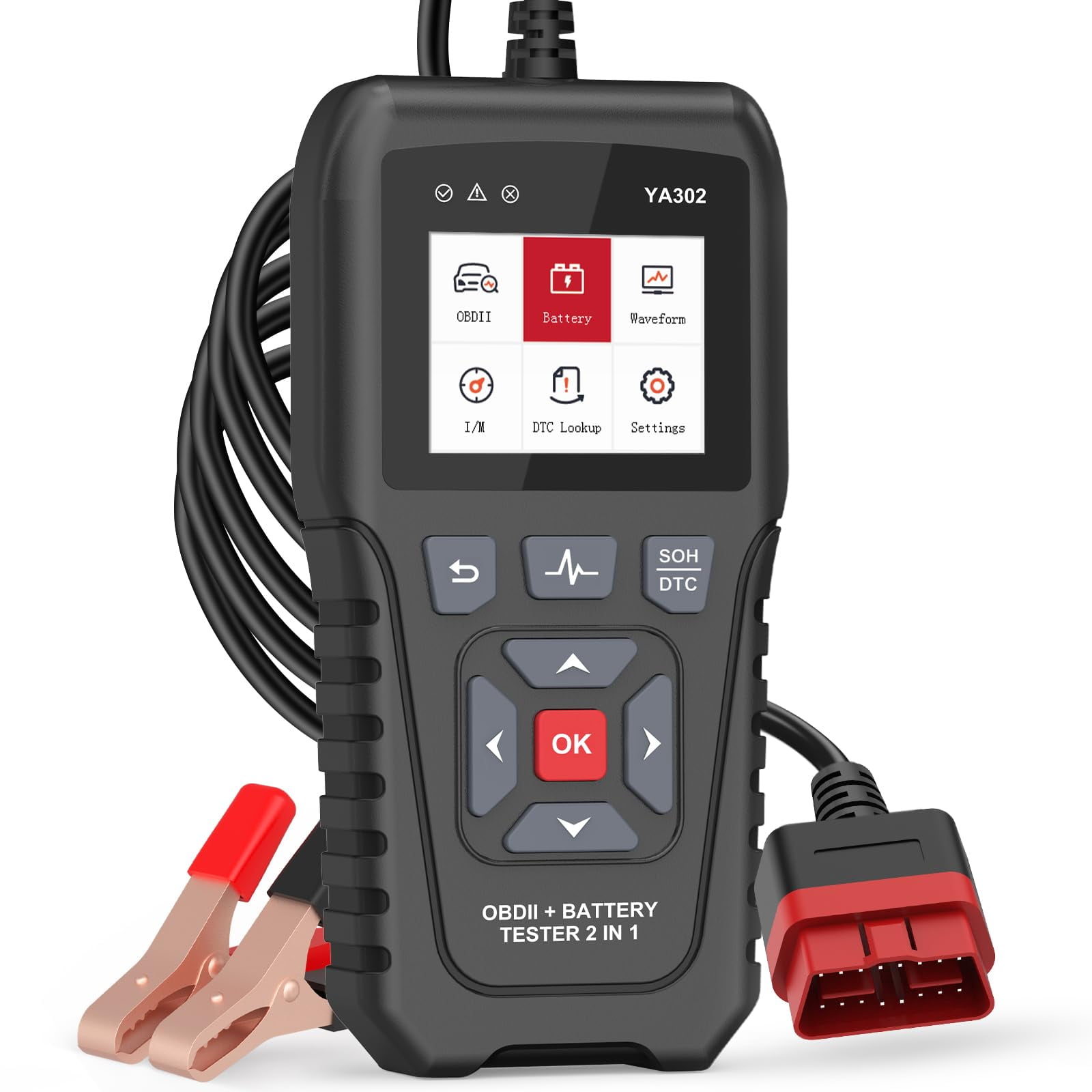 OBDResource 2 in 1 Car Battery Tester OBD2 Scanner, 6V 12V 24V 100-2000 ...