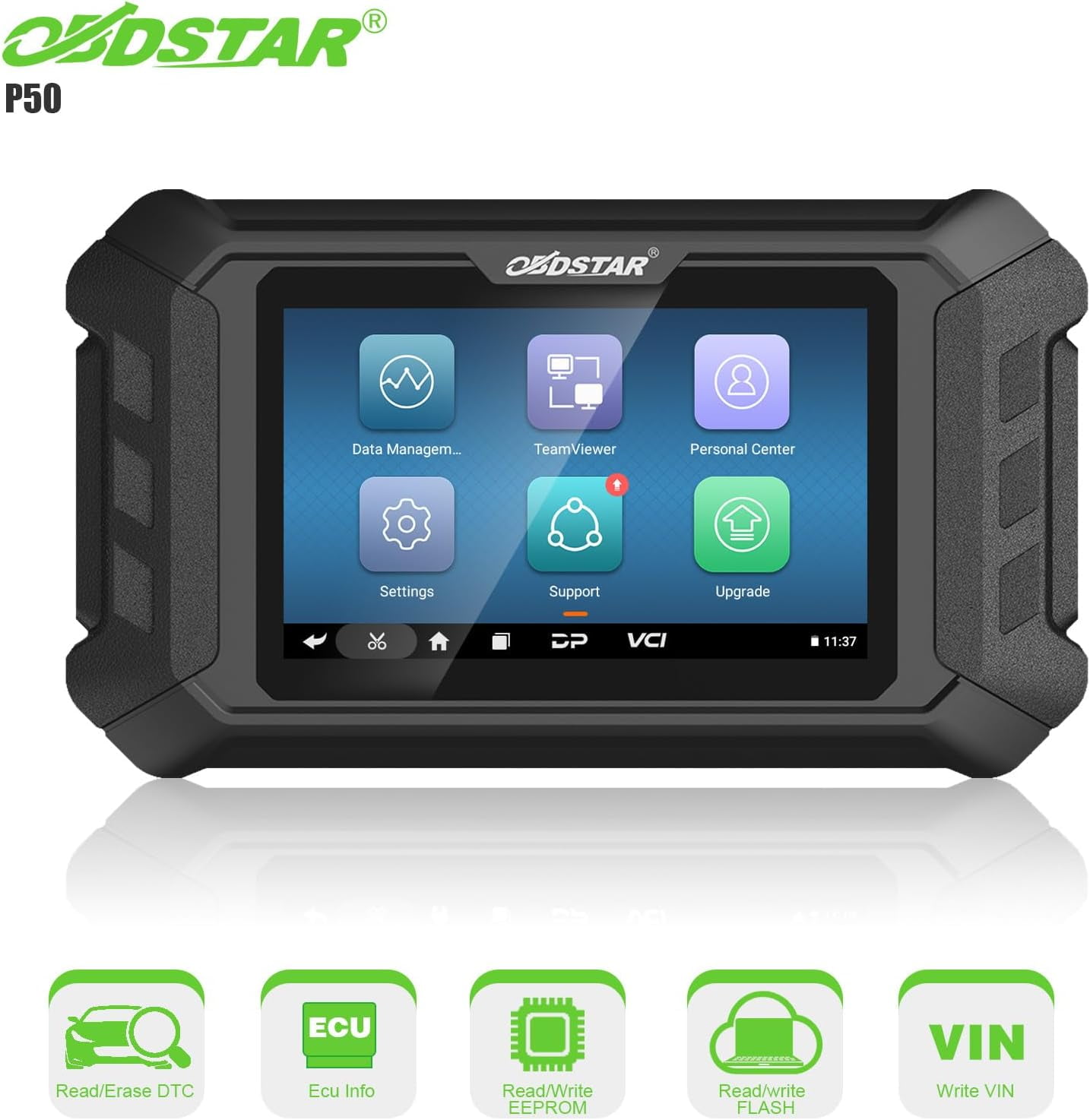 OBDSTAR P50 Airbag Scan Tool with CAN FD Adapter, Support Battery Reset ...