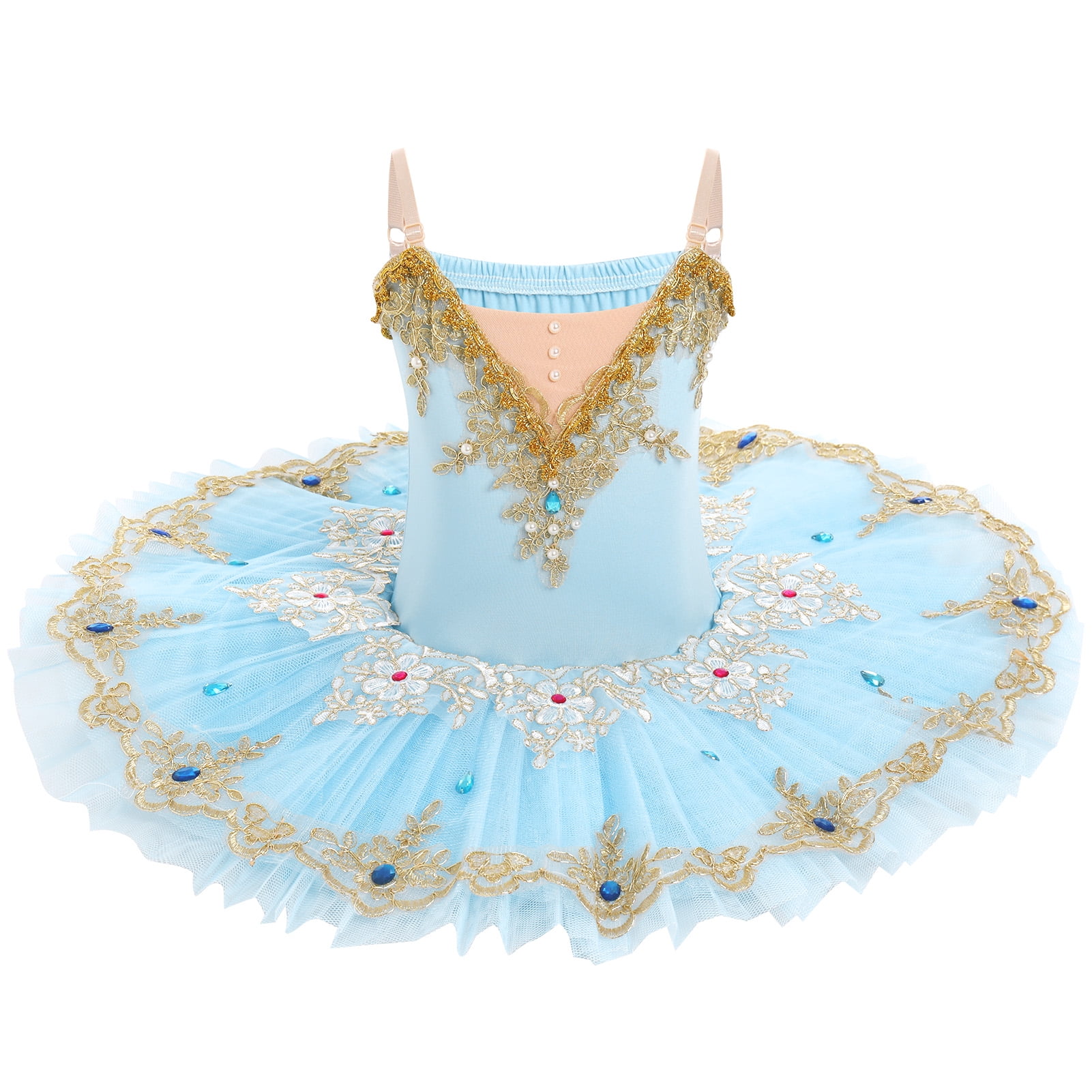 OBEEII Baby Girls Ballet Dance Flat Tutu Pancake Dress Kids ...