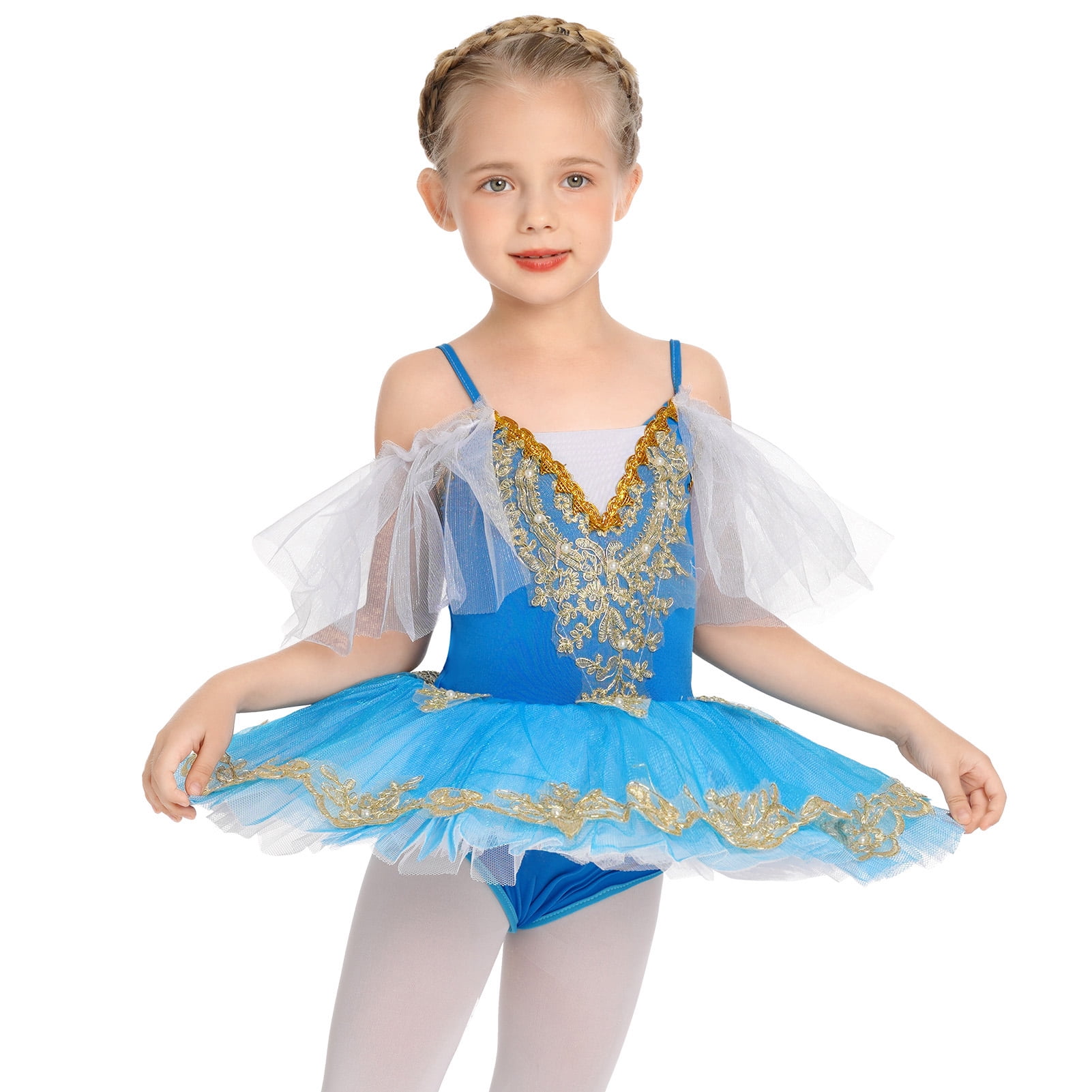 OBEEII Ballet Leotards Dresses for Little Girls Ballerina Tutu Dresses ...