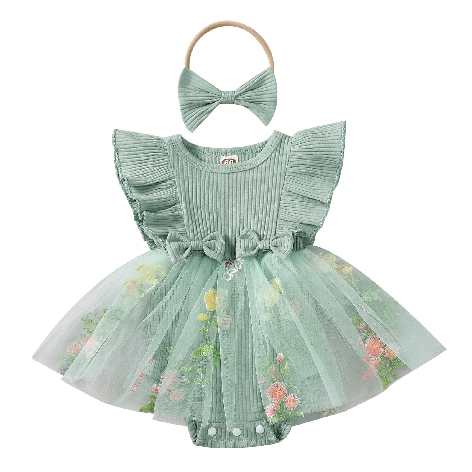 OBEEII Infant Toddle Kids First Birthday Outfits for Girls Floral ...
