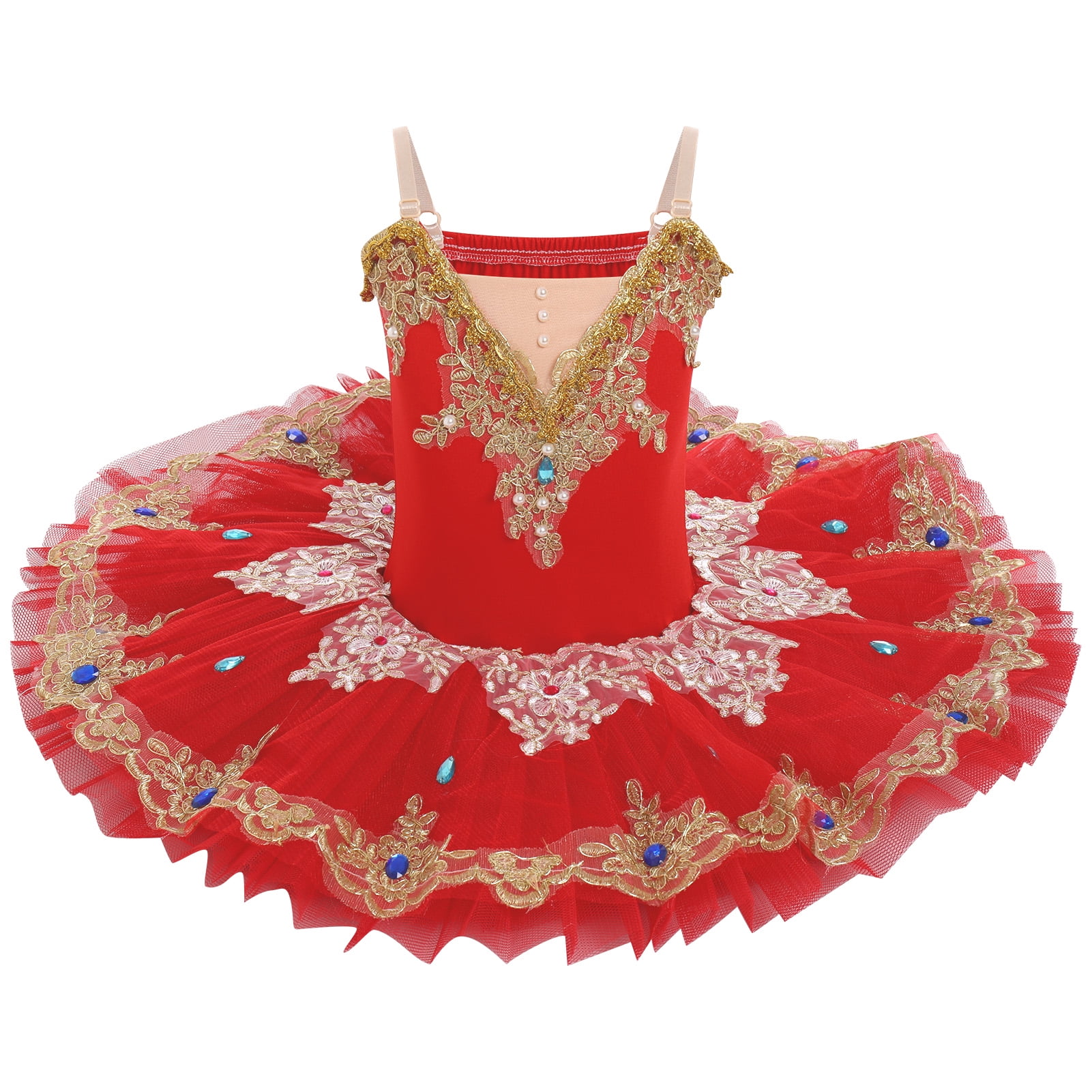 OBEEII Kids Girls Camisole Skirt Leotard Swan Lake Ballet Dance Outfit ...