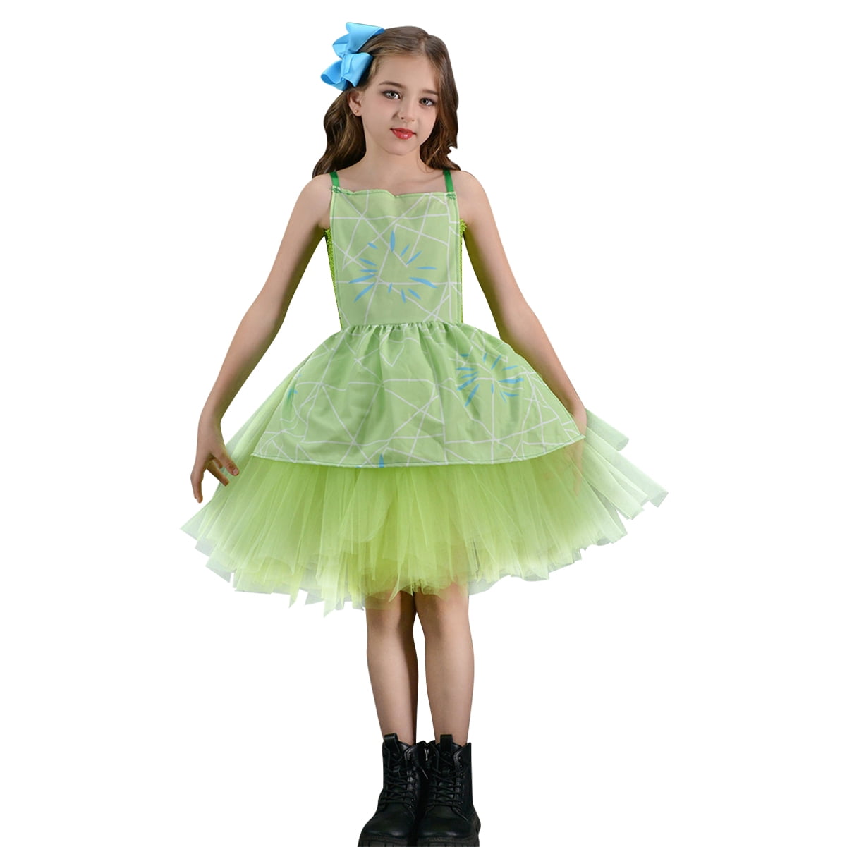 OBEEII Kids Girls Ruffle Tulle Dress Cosplay Costume Joy Disgust Anger ...