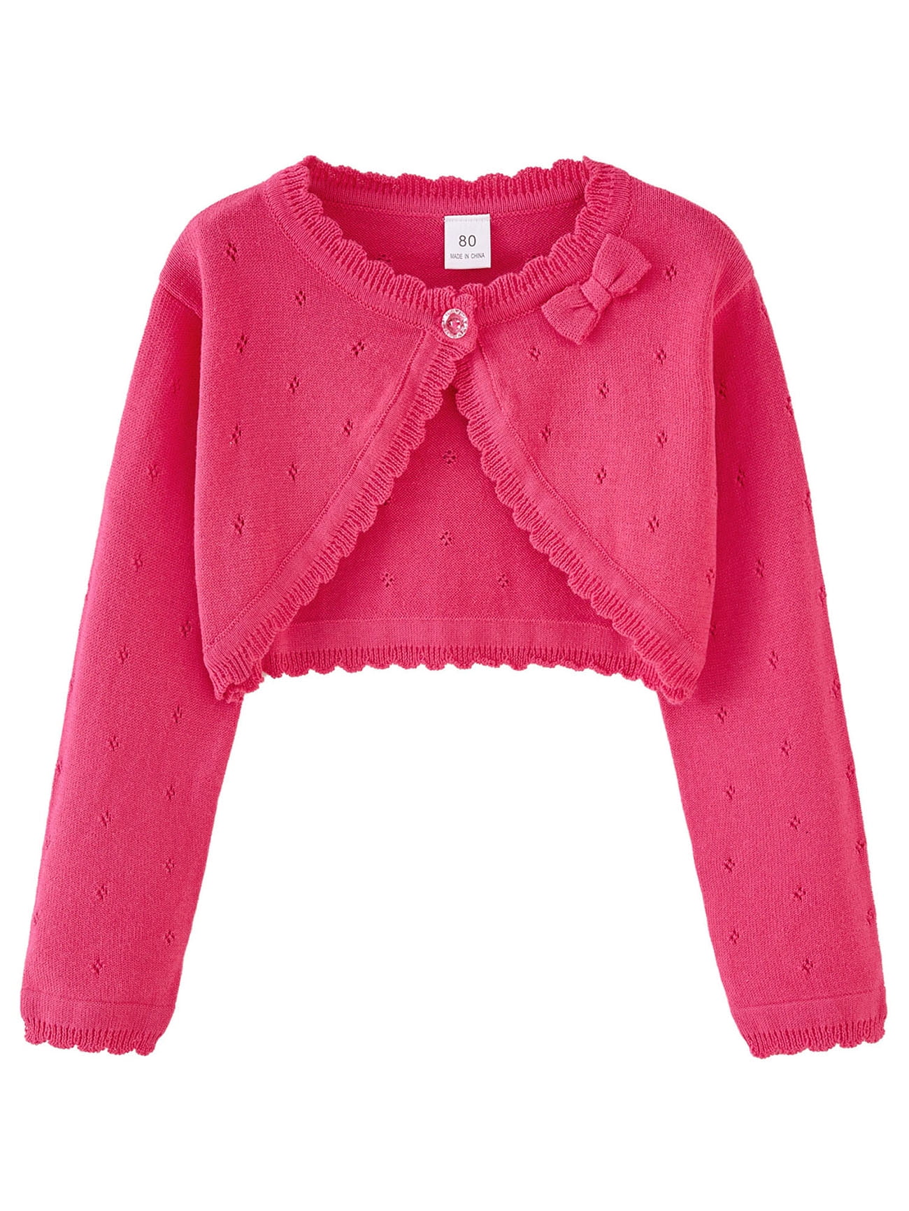 OBEEII Little Girls Tops Knitted Cardigan Long Sleeve Sweater Coat ...