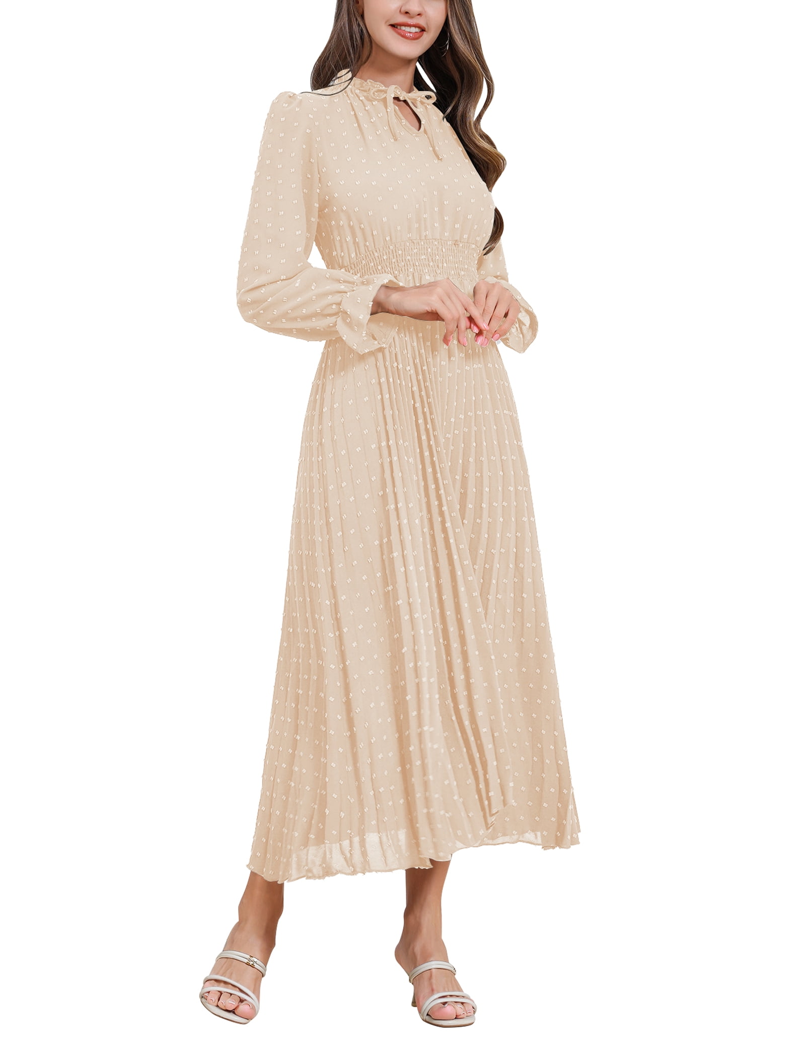 OBEEII Plus Size Dress for Women Elegant Swiss Dot Cocktail Dresses ...