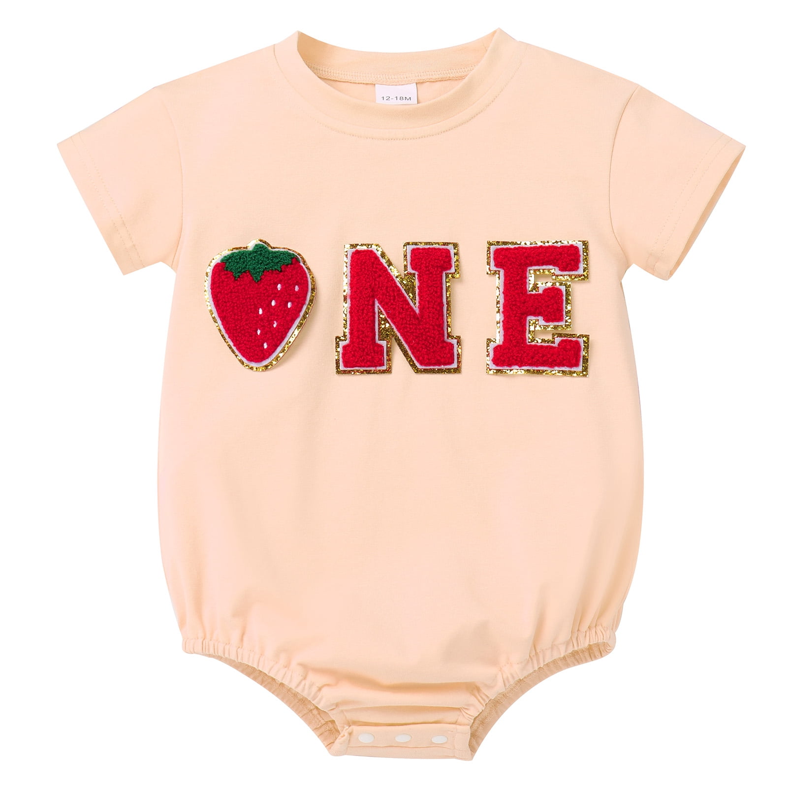 OBEEII Toddle One-piece Romper for Girls 1st Birthday Romper Onesie ...