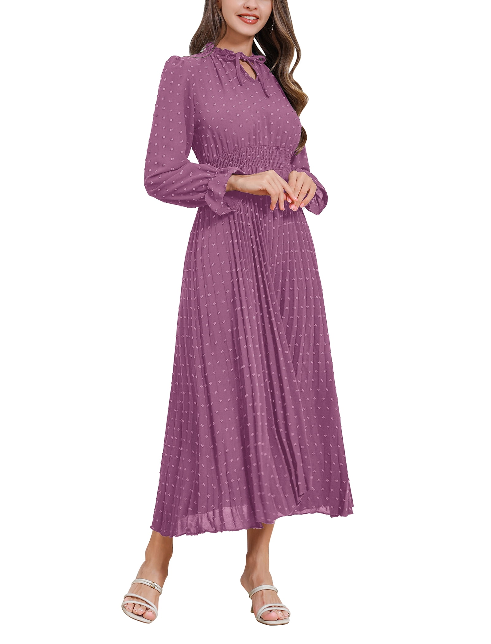 OBEEII Women Plus Size Dresses Spring Summer Maxi Dress Beach Boho Tie ...