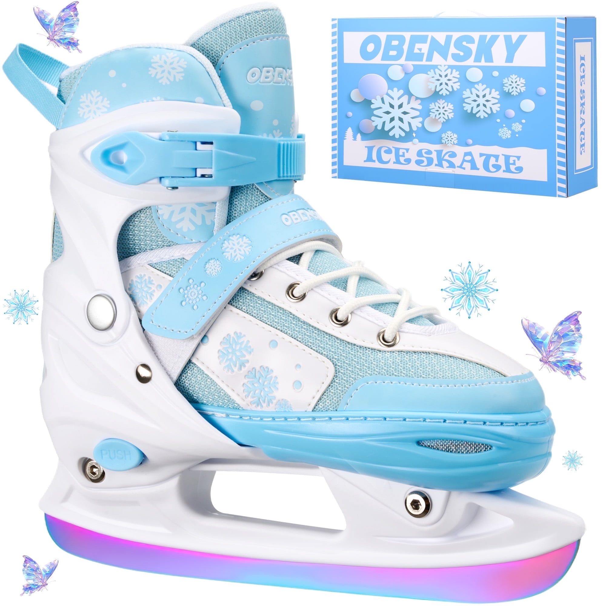Customer reviews for OBENSKY 4 Adjustable Kids Ice Skates for Beginners ...