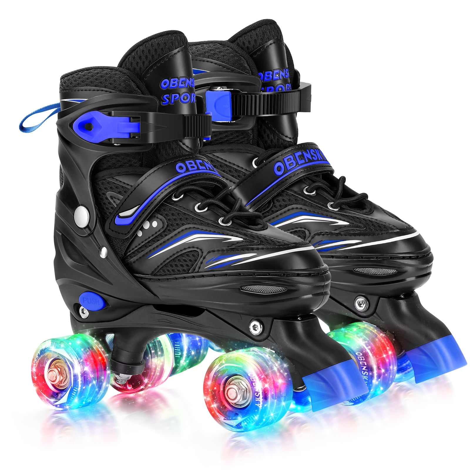 OBENSKY Roller Skates, 4 Size Adjustable for Girls & Boys w/ Light up ...