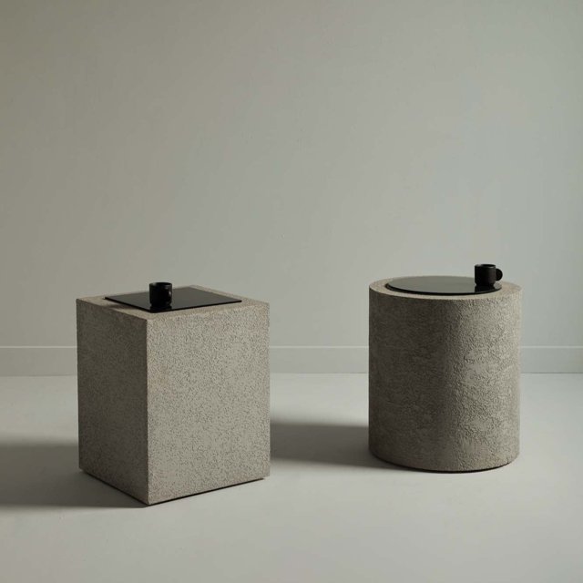 OBJECTRY Concrete Tables - Set of 2 - Walmart.com