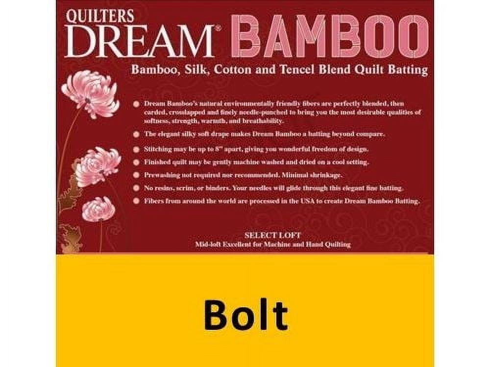 OBLT46 Dream Bamboo Mid Loft Batting (Bolt(2), Baby 46 in x 15 yds ...