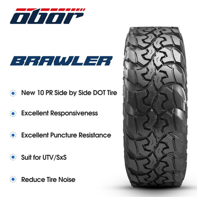 OBOR Brawler 30x10R14 30x10x14 UTV Tires Off-Road 10 Ply Front/Rear ...