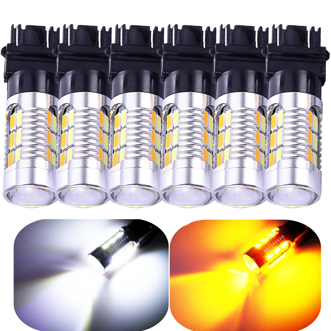 OBOSOE 3157 3057 3357 4157 Turn Signal White Yellow Amber Switchback ...