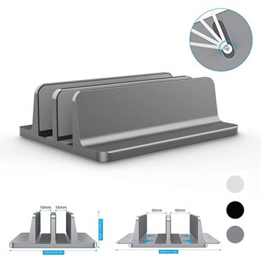 Vertical Laptop Stand, Automatic Grabbing Notebook Stand, Space-Saving ...