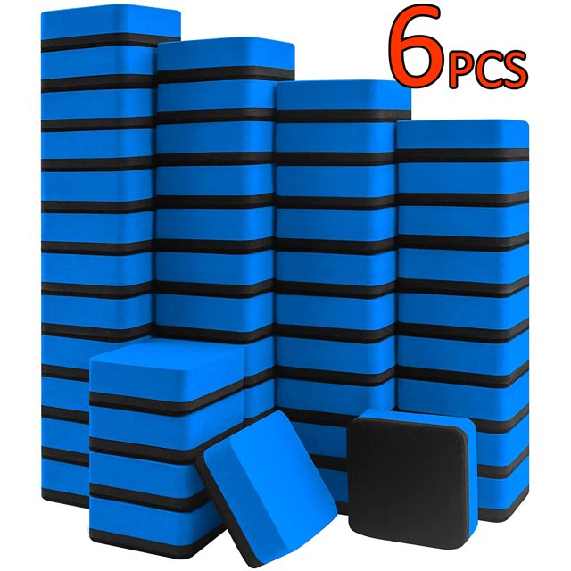 OBOSOE- Dry Erase Erasers, 6 Packs, Dry Erasers, Dry Erase Board ...