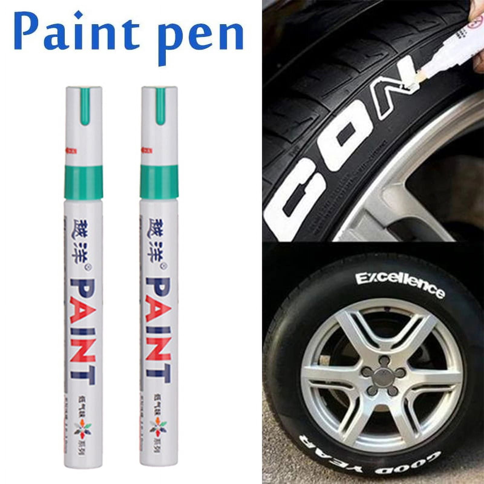 OBOSOE Metal Permanent Markers,Green,2 Count,Auto Tire Paint Waterproof ...