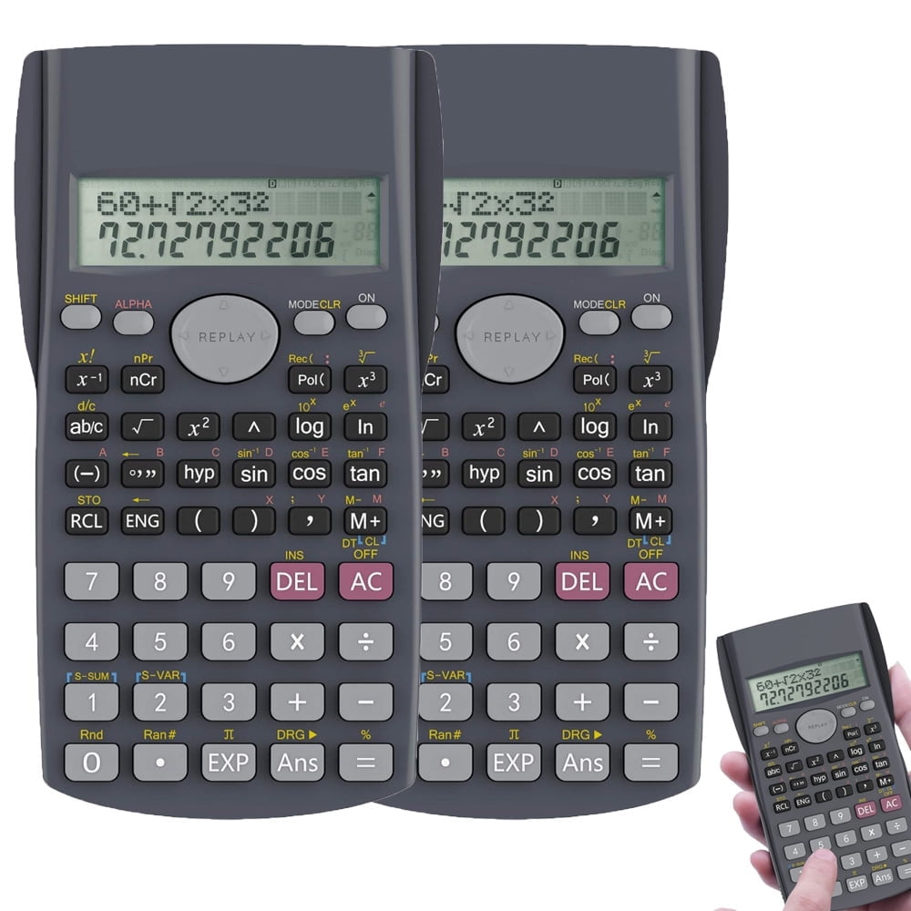 OBOSOE Scientific Calculator, 2 Line LCD Display Statistical Calculator ...