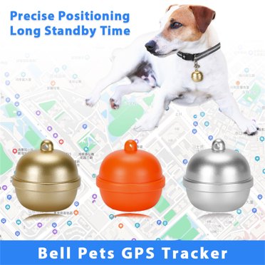 Dogs Cats Pet Bell Tracker GPS Locator Accurate Positioning Collar Gold - Walmart.com