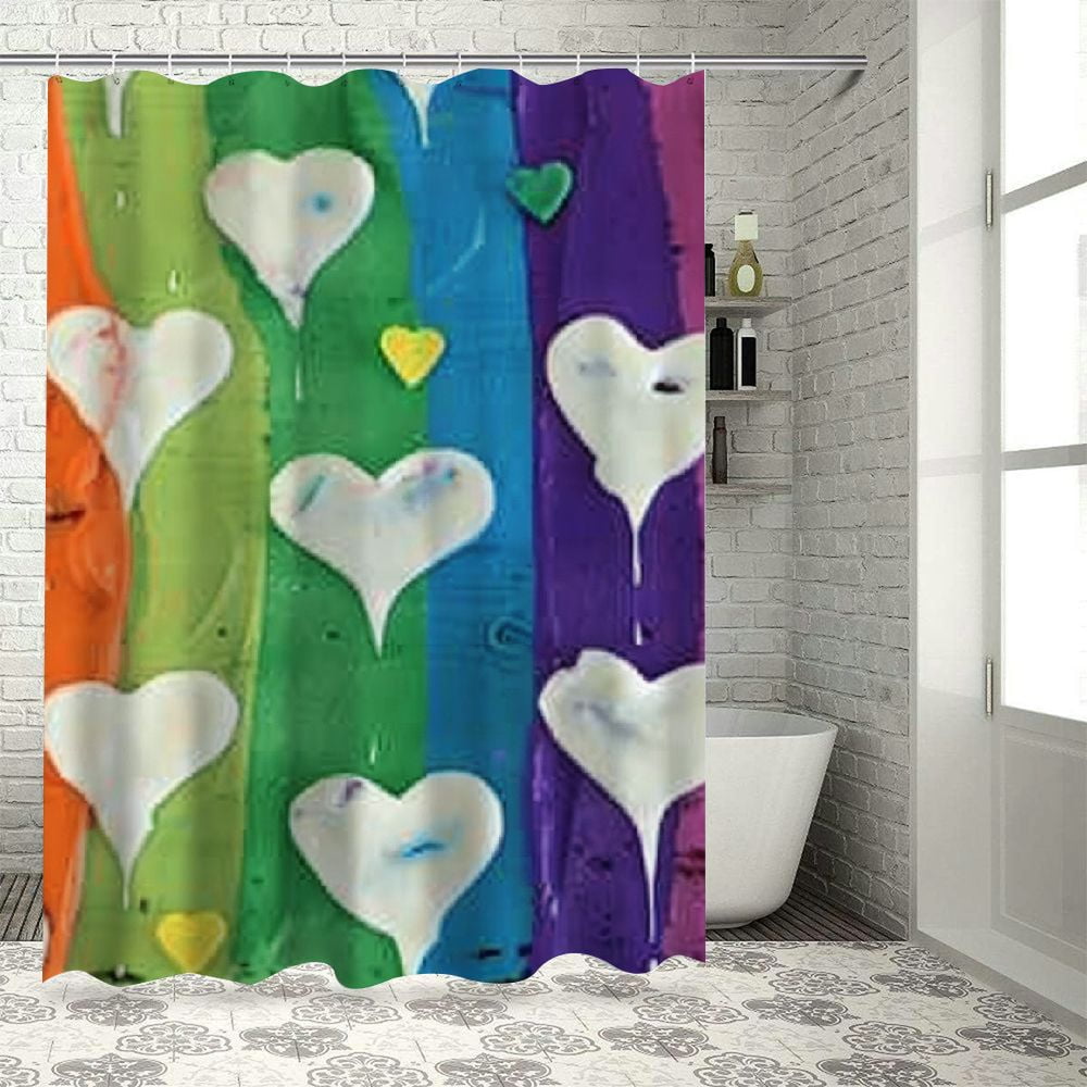 Obrewy Pride Day Garden Lgbt Rainbow Hearts Funny Home Bathtubs