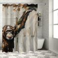 Obrewy Waterproof Shower Curtain Multiple Sizes Orangutan Hanging From