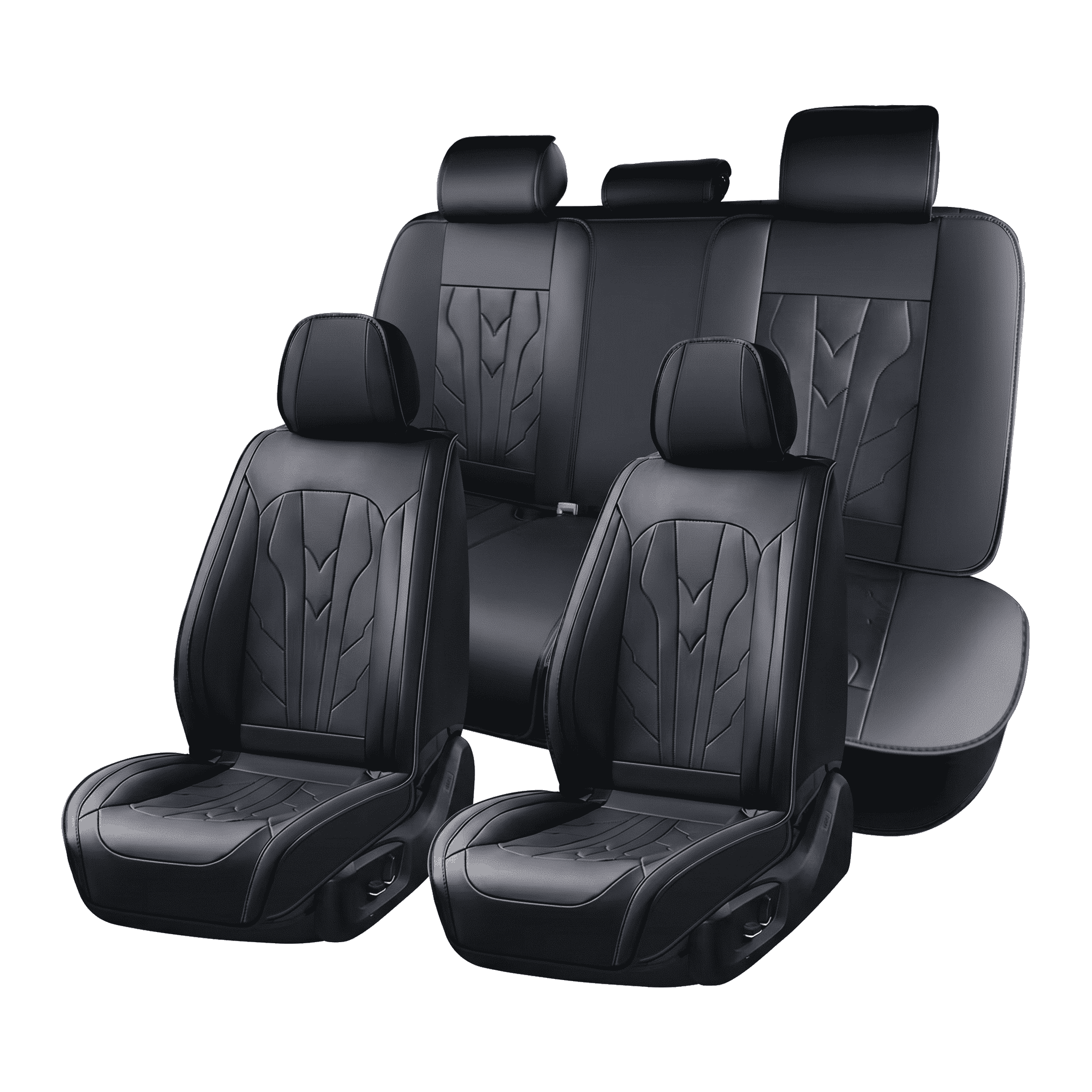 OBTKBKU Car Seat Covers Full Set 5-Seat PU Leather Universal Fit SUV ...