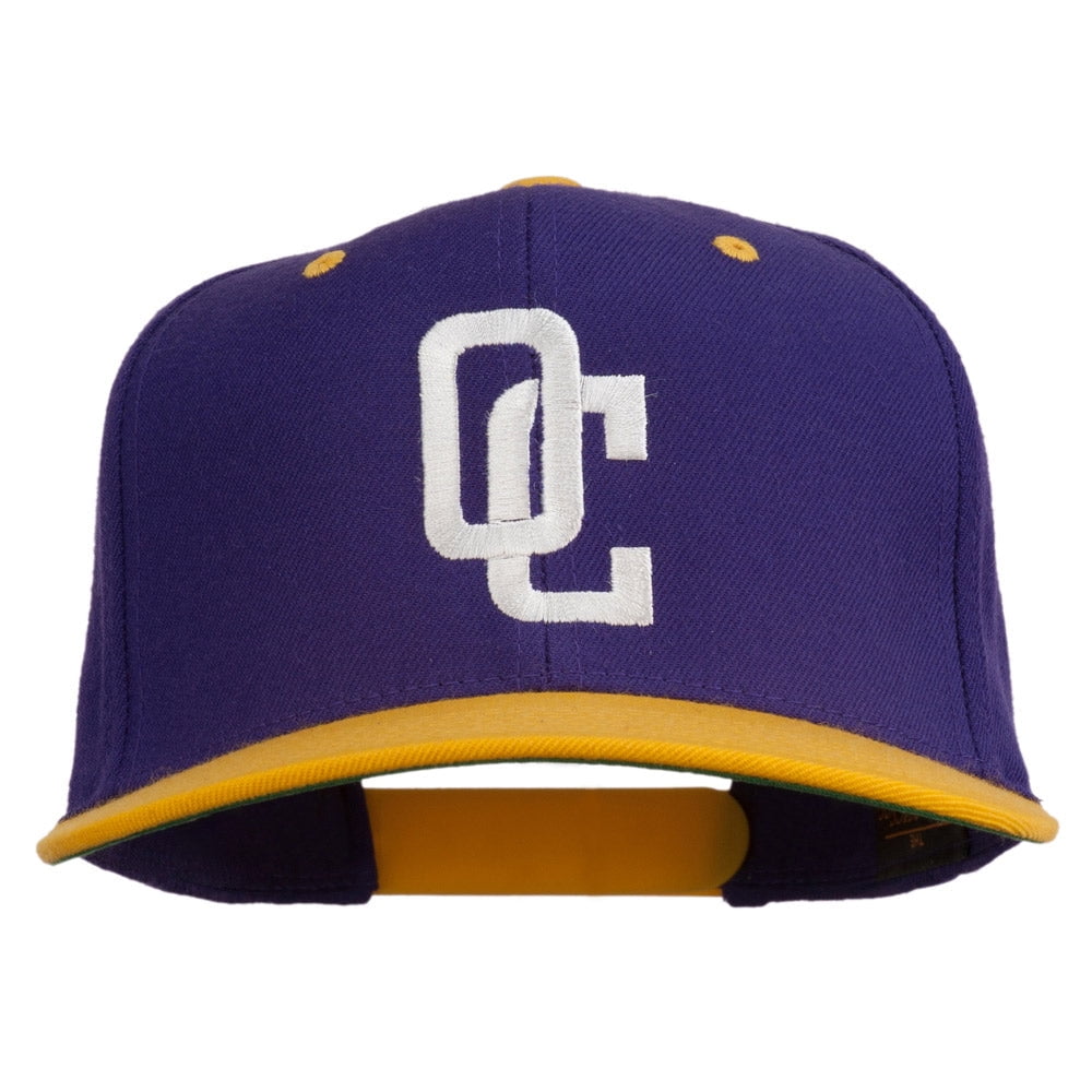 OC Embroidered Flat Bill Cap - Purple Gold OSFM - Walmart.com