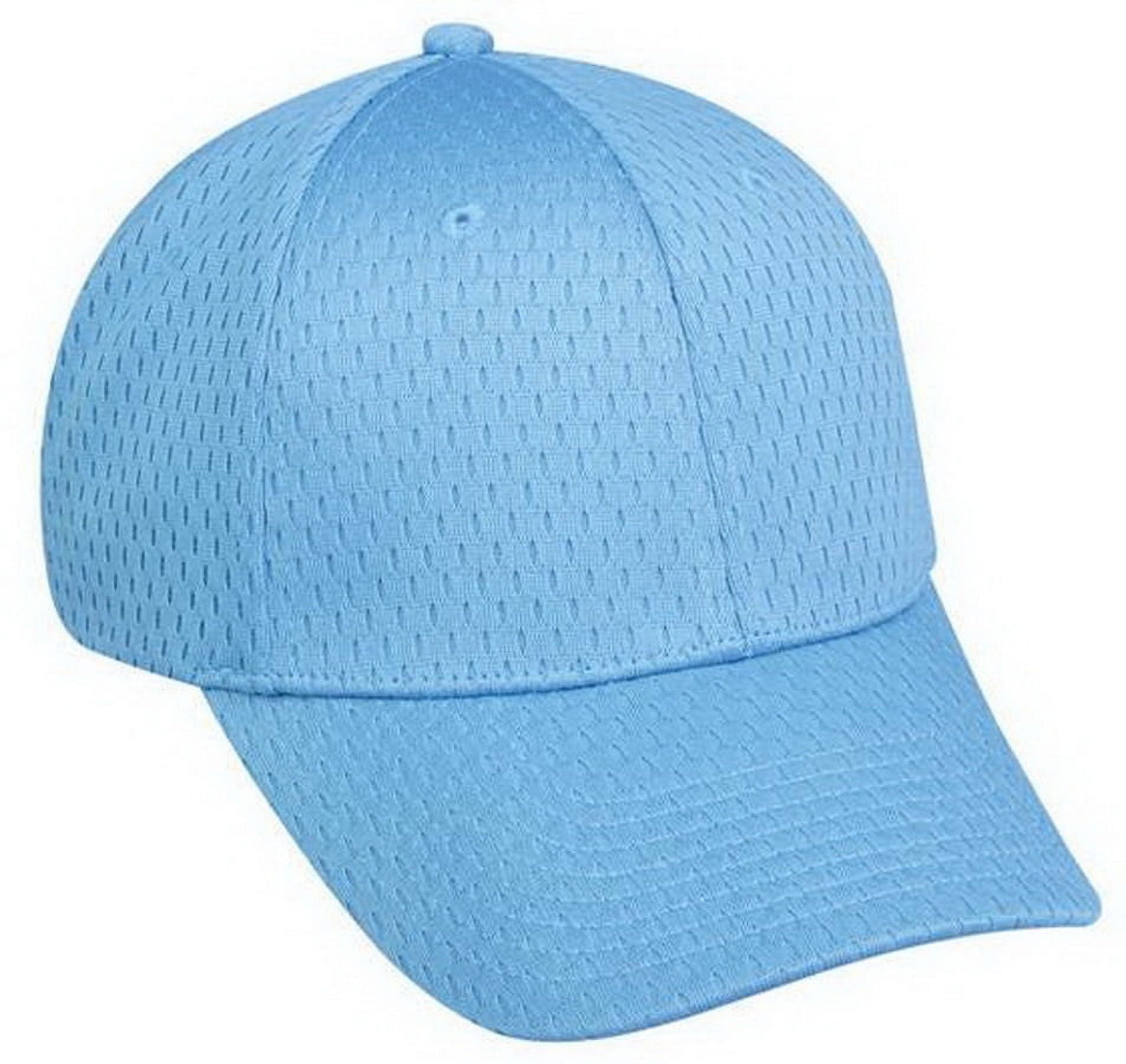 OC Sports PFX-120 Proflex Stretch Fit Mesh Baseball Cap - Columbia Blue ...