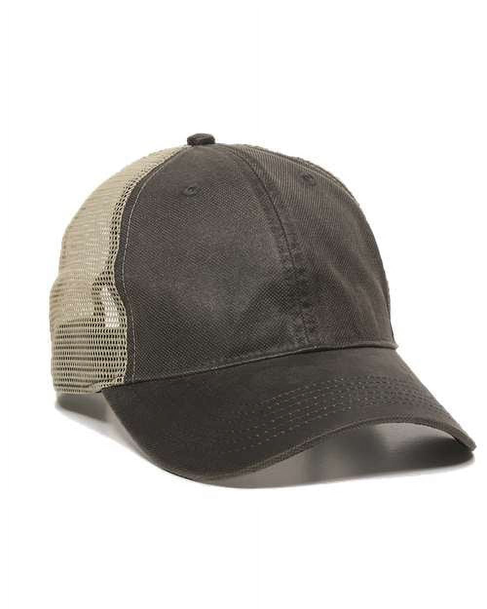 OC Sports WCV-100M Adjustable Mesh Back Weathered Look Cap - Charcoal ...
