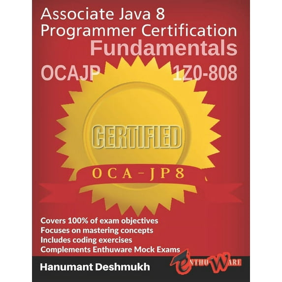 OCAJP Associate Java 8 Programmer Certification Fundamentals: 1z0-808 (Paperback) - Walmart.com
