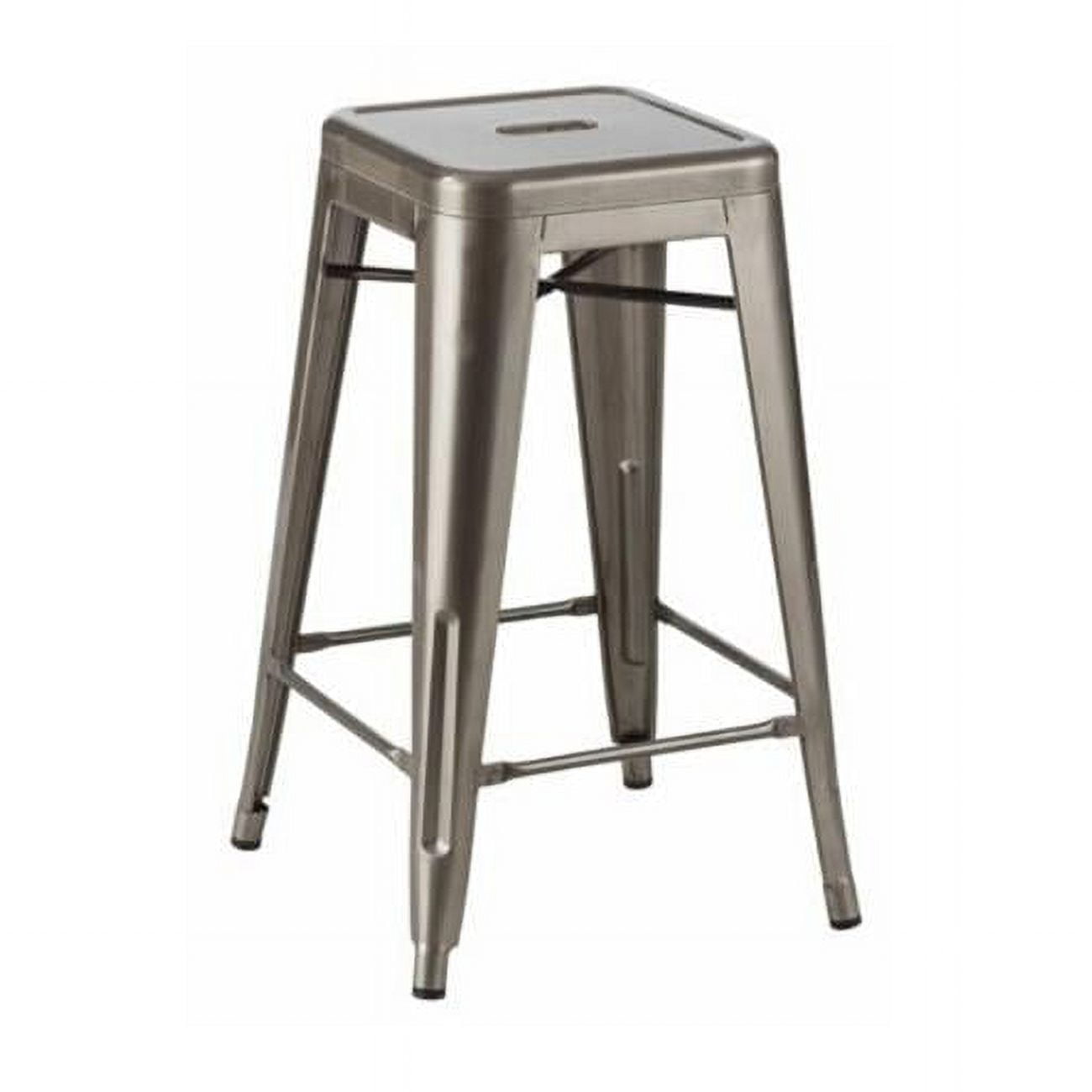 OCC Tolix Style Backless Metal Industrial Stacking Counter Height Stool ...